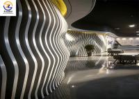 China Curved Aluminum Baffle Wall Cladding 0.5-3.0mm Customizable Wave Design for Lounge Lobby for sale