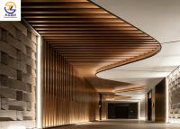China Curved Aluminum Square Tube Ceiling 0.5-3.0mm Customizable Luxury Hotel Linear Baffle for sale