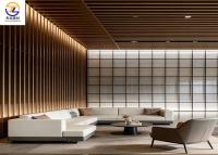 China 50x100mm Wood Grain Aluminum Square Tube Linear Baffle Ceiling Wall Panel 0.5-3.0mm for sale