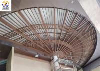 China Radial Fan-Shaped Extruded Aluminum Square Tube Ceiling 6063-T5 0.5-3.0mm Custom for Commercial Atriums for sale