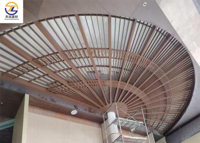 China Radial Fan-Shaped Extruded Aluminum Square Tube Ceiling 6063-T5 0.5-3.0mm Custom for Commercial Atriums for sale
