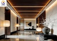 China Tianyuan Extruded Aluminum Square Tube Ceiling Wood Grain Linear Baffle 0.5-3.0mm for Luxury Corridors for sale