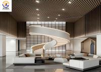China Extruded Aluminum Square Tube Ceiling Wall Cladding 0.5-3.0mm Custom Curved Design for Commercial Lobbies for sale