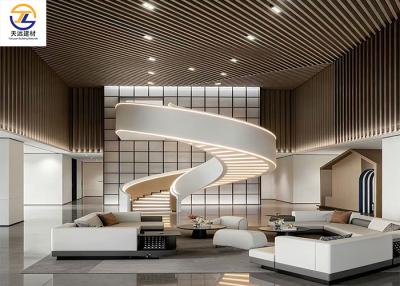 China Extruded Aluminum Square Tube Ceiling Wall Cladding 0.5-3.0mm Custom Curved Design for Commercial Lobbies for sale