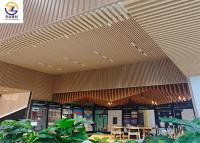 China 50x100mm Wood Grain Aluminum Square Tube Linear Baffle Ceiling Wall Panel 0.5-3.0mm for sale