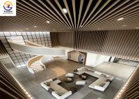 China Extruded Aluminum Square Tube Ceiling Wall Cladding 0.5-3.0mm Custom Curved Design for Commercial Lobbies for sale