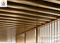 China Champagne Gold Curved Aluminum Square Tube Partition 0.5-3.0mm for Luxury Interiors for sale