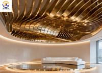 China 3.0mm Wood Grain Curved Aluminum Baffle Ceiling 6063-T5 for Commercial Spaces for sale