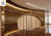 China Champagne Gold Curved Aluminum Square Tube Partition 0.5-3.0mm for Luxury Interiors for sale