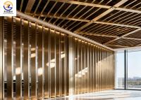 China Champagne Gold Curved Aluminum Square Tube Partition 0.5-3.0mm for Luxury Interiors for sale