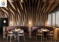 China Curved Wood Grain Aluminum Baffle Ceiling 0.5-3.0mm Custom Shape for Modern Restaurants for sale