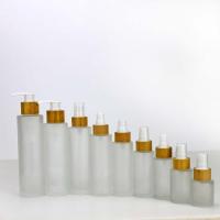 China Cosmetic glass bottle with bamboo cap 20ml-150ml Body Care Lotion bottle, Spray Bottle , 5g/10g/30g/50g/100gCream Bottle for sale