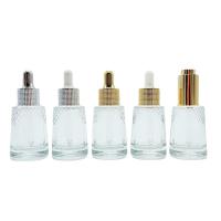 China Cosmetic packing personal skin care 30 ml 1 oz conical serum glass essential oil bottles with dropper screw met for sale