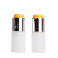 China Matte cosmetic glass lotion face oil bottle foundation packaging 5ml 10ml empty frosted hair serum pump bottle with pump for sale
