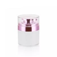China Airless Pump Jar 30ml 50ml 1oz bottle Airless for Cream Essence Plastic bottle With Pump Facial cosmetic bottle custom for sale