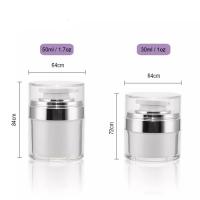 China Airless Pump Jar 30ml 50ml 1oz bottle Airless for Cream Essence Plastic bottle With Pump Facial cosmetic bottle custom for sale