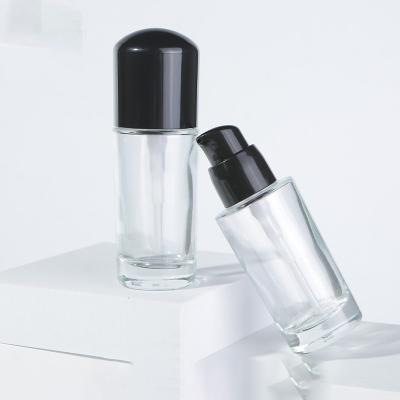 China Cosmetic round square rectangle Violet matte black 30 50 100ml fragrance oil glass perfume bottle with spray pump cap for sale