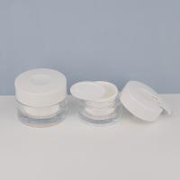 China Luxury cosmetic container 1 oz 15ml 30 ml 50ml clear acrylic plastic double wall jar white acrylic jar custom logo for sale