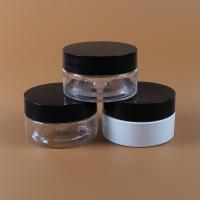 China PET plastic jars with lids food grade, cosmetic packaging cream jar plastic screw lid for sale