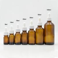 China 5Ml 10Ml 15Ml 20Ml 30Ml 50Ml 100Ml Matte Amber Essential Oil Glass Bottles With Copper Dropper for sale