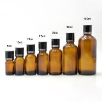China 5Ml 10Ml 15Ml 20Ml 30Ml 50Ml 100Ml Matte Amber Essential Oil Glass Bottles With Copper Dropper for sale
