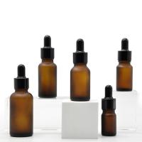 China 5Ml 10Ml 15Ml 20Ml 30Ml 50Ml 100Ml Matte Amber Essential Oil Glass Bottles With Copper Dropper for sale