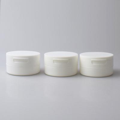 China 50g 60g 100g tooth powder bottle, plastic white filp cap jar, cream bottle jar for sale