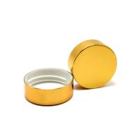 China Custom Bottles Caps 38mm 40mm 42mm 53mm 58mmAnodized UV coated golden silver caps and lids for cosmetics  bottle and Jar for sale