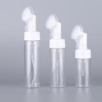 China 100ml 120ml 150ml 200ml white plastic shampoo cleanser sanitizer container mousse foam pump bottle with brush for sale