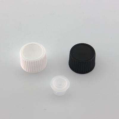 China 18/410 20/410 22mm 24mm 28mm Size PolyCone Lined Black Phenolic Caps For Essential Oil Bottles for sale
