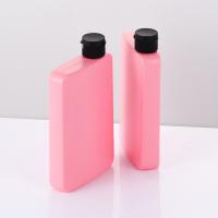 China 200ml 300ml Custom Color Gold Empty HDPE Flat Sunscreen Tanning Oil Lotion Cream Body Oil Shampoo Plastic Bottles for sale
