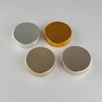 China Bamboo lid, Wood grain screw cap, electroplated golden aluminum jar cap, plastic cream screw top jar cap lid for sale