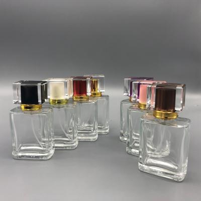 China Luxury Wholesale Unique Vintage Refillable 5ml 10ml  30ml 50ml  100ml  Square Spray Glass Packaging Perfume Bottle for sale