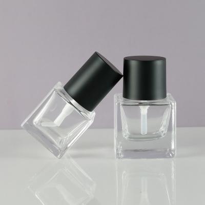 China Cosmetic Packaging 30ml Square Clear Lotion Foundation Glass Bottle With Plastic Pump,15ml frosted perfume bottle for sale