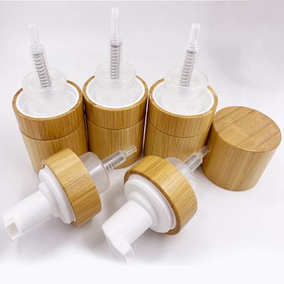 China Custom 24/410 28/410 Shampoo Lotion Pump Bamboo Lotion Pump For Natural  Bio Cosmetics for sale