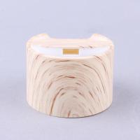 China Bamboo Wood Grain Water Transfer Printing Disc Top Cap Lotion Bottle Conditioner Cosmetics Bottle Cap for sale