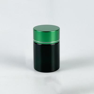 China 55cc Amber PET Pharmaceutical Pill Bottle With Screw Cap With Pressure Sensitive Liner for sale