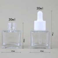 China 5ML30ML50ML Essence Bottle Square Cover Square Bottle Perfume Separately Bottled Glass Drop Stick Essential Oil Bottle for sale