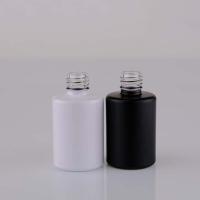 China 1/2oz Black/ White Glass Nail Polish Bottle for sale