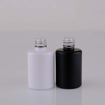 China 1/2oz Black/ White Glass Nail Polish Bottle for sale