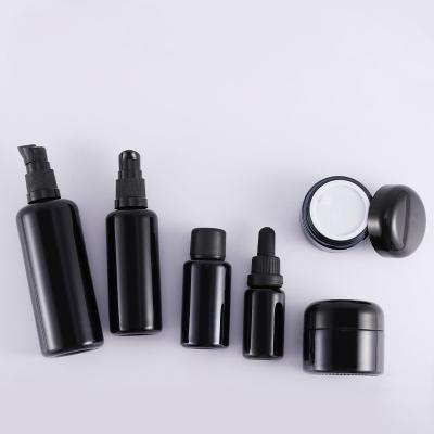 China Child Resistant Matte Black Tincture Bottles/Jar  Bottle--（ 10ml 15ml 30ml 50ml 100ml 200ml） Jar（20g 30g 50g ） for sale