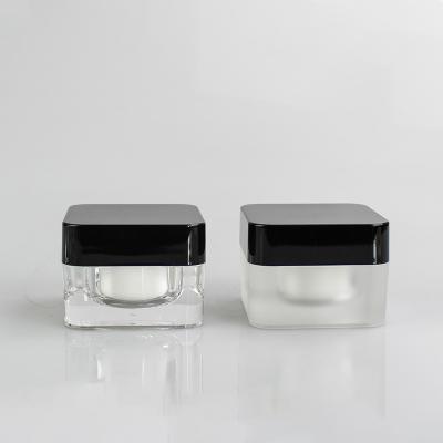 China 15ml 30ml 50ml Acrylic Cream Jar – Double Wall Square for sale