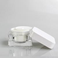 China Square 2-Layer Plastic Jar, High-Quality Acrylic Plastic Jar With 15g 30g 50g for sale