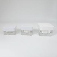 China Square 2-Layer Plastic Jar, High-Quality Acrylic Plastic Jar With 15g 30g 50g for sale
