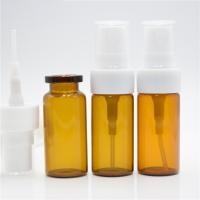 China Amber Glass With 20mm Snap Top Pump For Reagent Sample Bottle, Lyophilized Powder Bottle, Perfume Bottle for sale