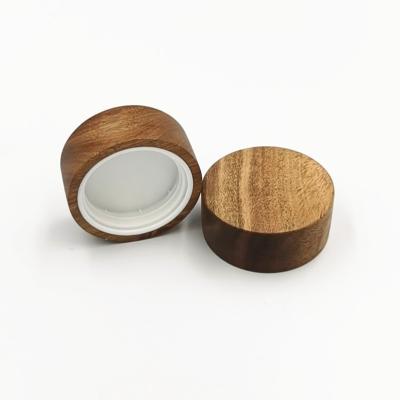 China 22 mm 60 mm Wooden Bamboo Top Cap Closures 28400 33400 Wooden Bamboo CRC Lid for sale