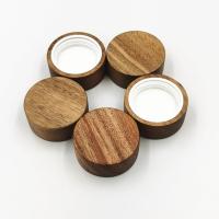 China 22 mm 60 mm Wooden Bamboo Top Cap Closures 28400 33400 Wooden Bamboo CRC Lid for sale