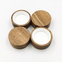 China 22 mm 60 mm Wooden Bamboo Top Cap Closures 28400 33400 Wooden Bamboo CRC Lid for sale