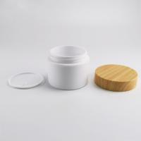 China Wholesale 30g 50g 150g 250g Refill PP Cream Jar with Bamboo Wooden Lid Empty Cosmetic Skincare for sale