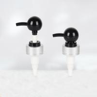 China Ball Silver Ring 28mm Black Lotion Pump , 2cc Child Resistant Lotion Pump for sale
